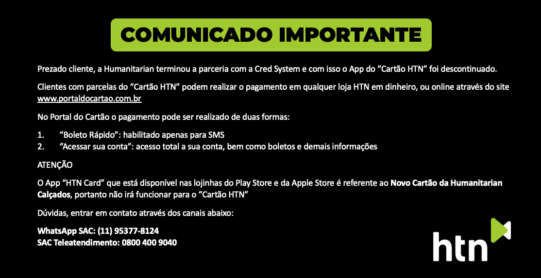 Humanitarian Calçados | Htn Card